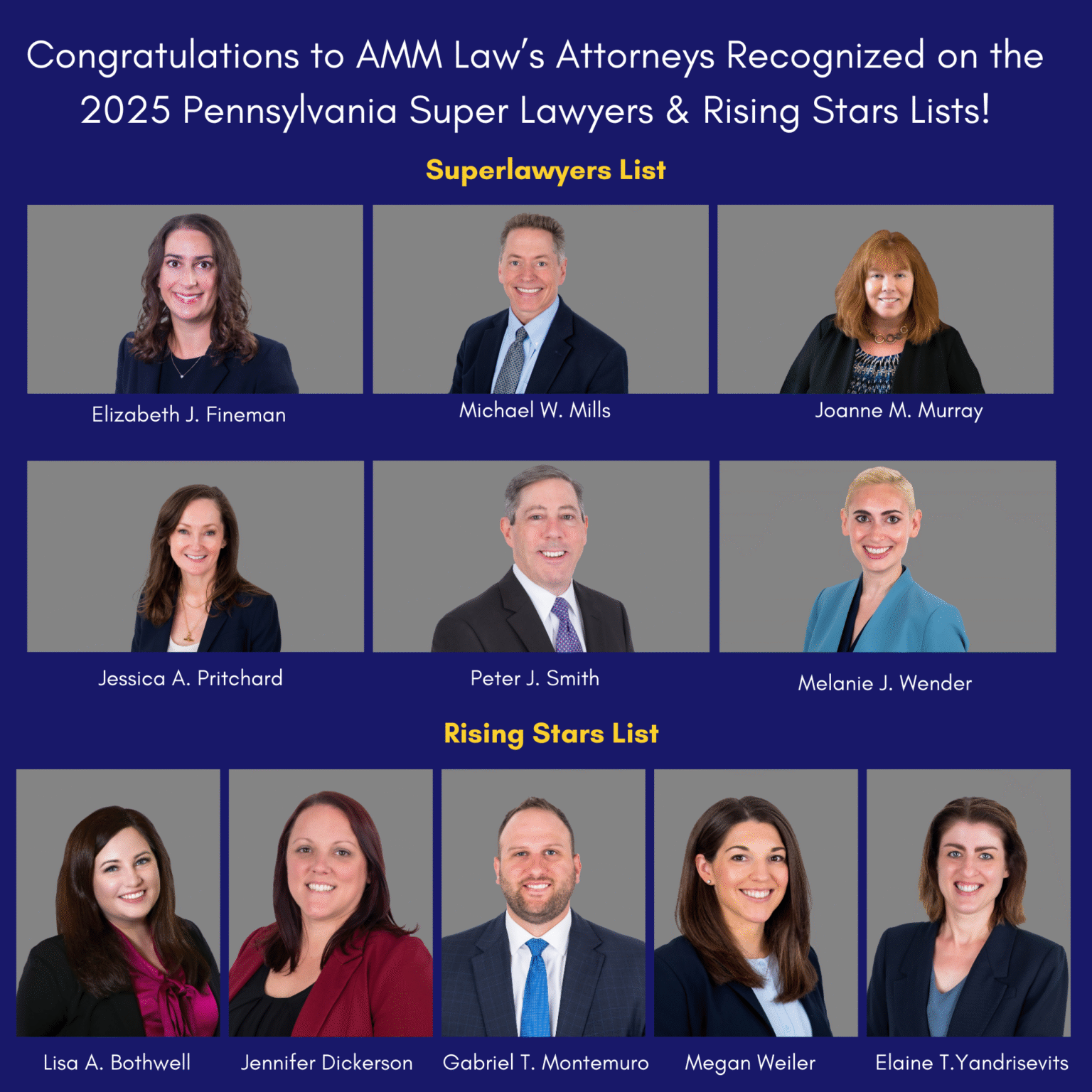 AMM Attorneys Selected for 2025 Pennsylvania Super Lawyers/Rising Stars ...
